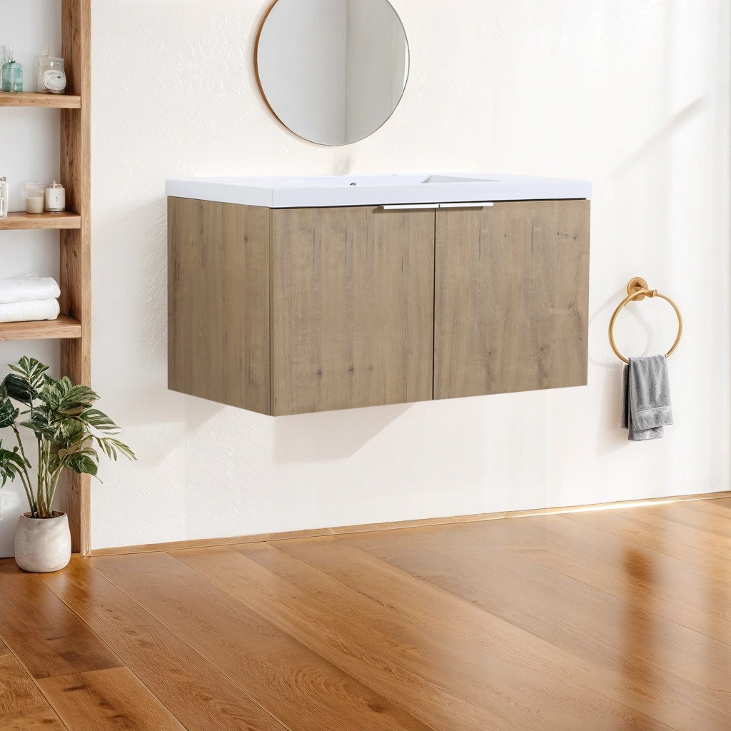 Mesa Home Depot 36-Inch Wall-mounted Bathroom vanity with Sink, Soft ...