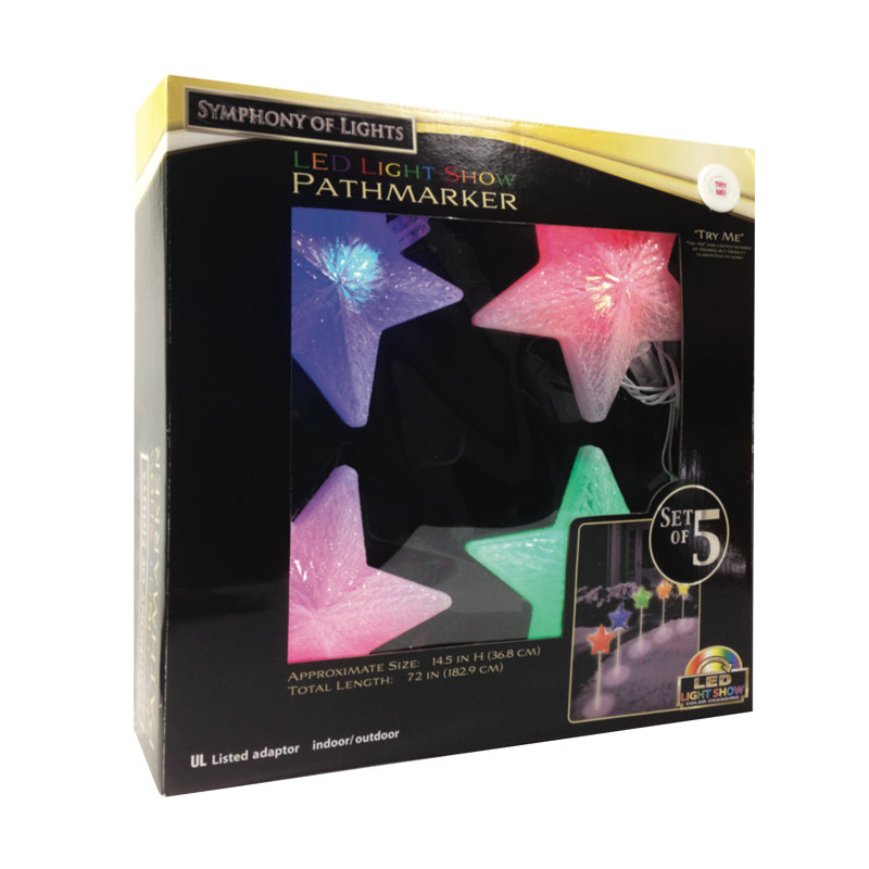 Brite Star LED Light Show Star Pathmarkers Christmas Decoration ...