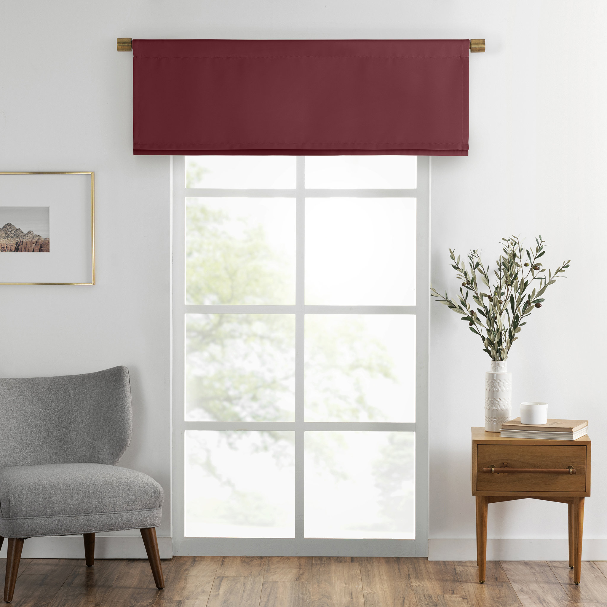 Rosdorf Park Conan Solid Colour Tailored 50" Window Valance & Reviews ...