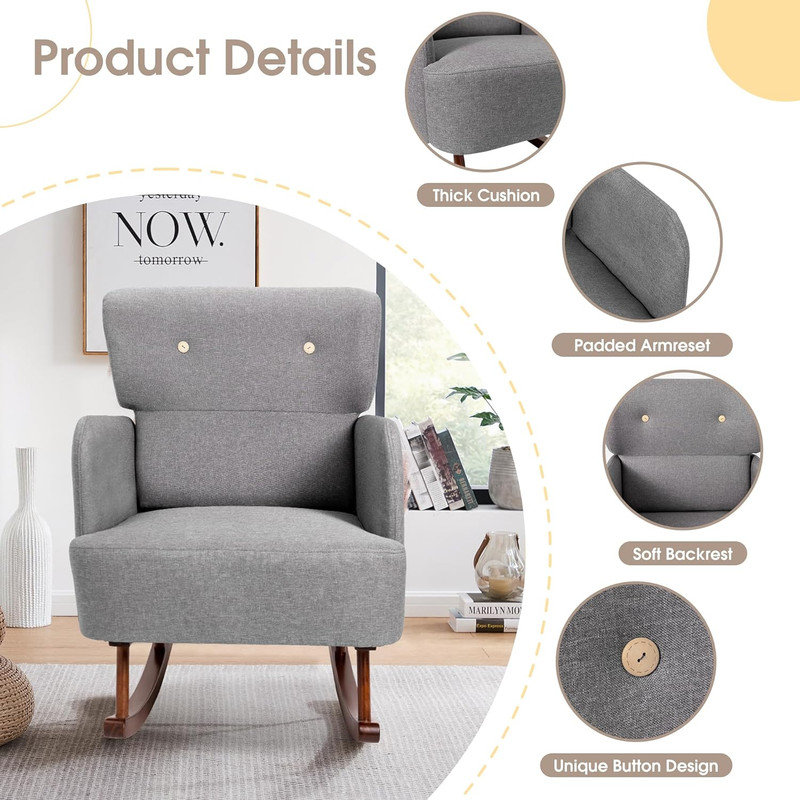 George Oliver COCO DESIGN Blagiu Rocking Chair | Wayfair