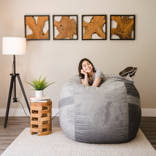 Jaxx 4 Ft. Cocoon Kids Bean Bag Chair and Crash Pad - Microsuede ...