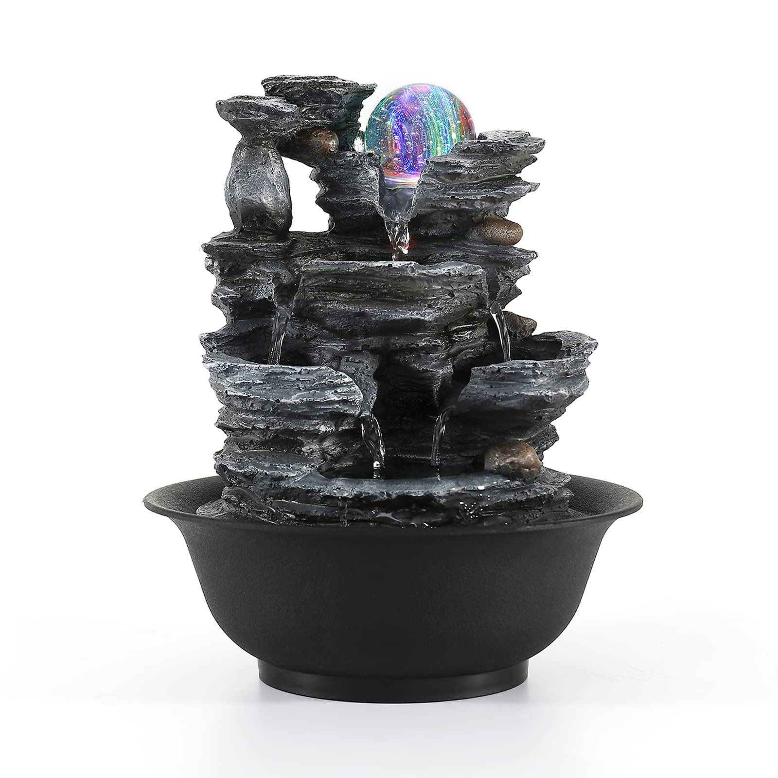 Loon Peak® Waterfalls Fountains with Colored LED Light | Wayfair