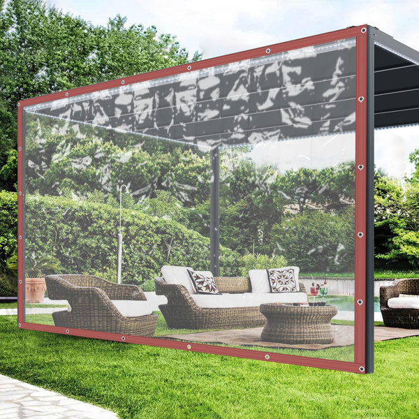 OUKANING 8 * 10FT PVC Waterproof Clear Awning for Patio, Canopies | Wayfair