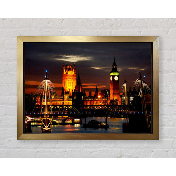 Bright Star London Houses Of Parliament Lights - Single Picture Frame ...