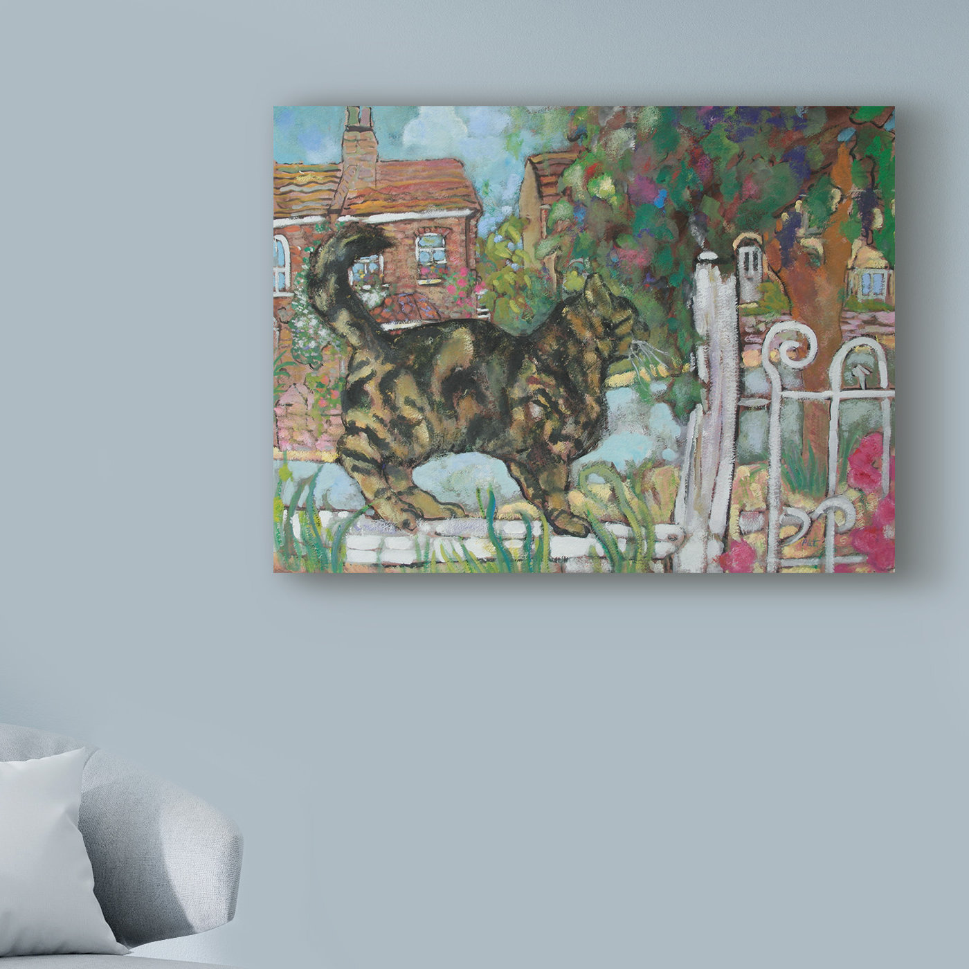 World Menagerie 'Henry the Cat' Watercolor Painting Print on Wrapped ...