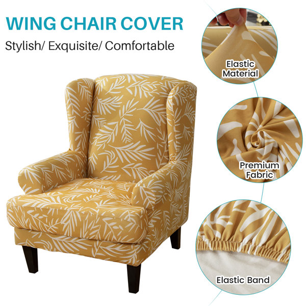 Red Barrel Studio® 2-Pieces Print Tiger Stool Sofa Cover - Wing Back ...