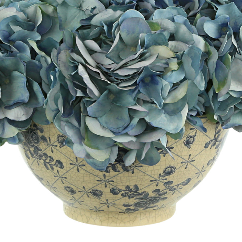 Creative Displays, Inc. Hydrangea Floral Arrangement In A Decorative ...