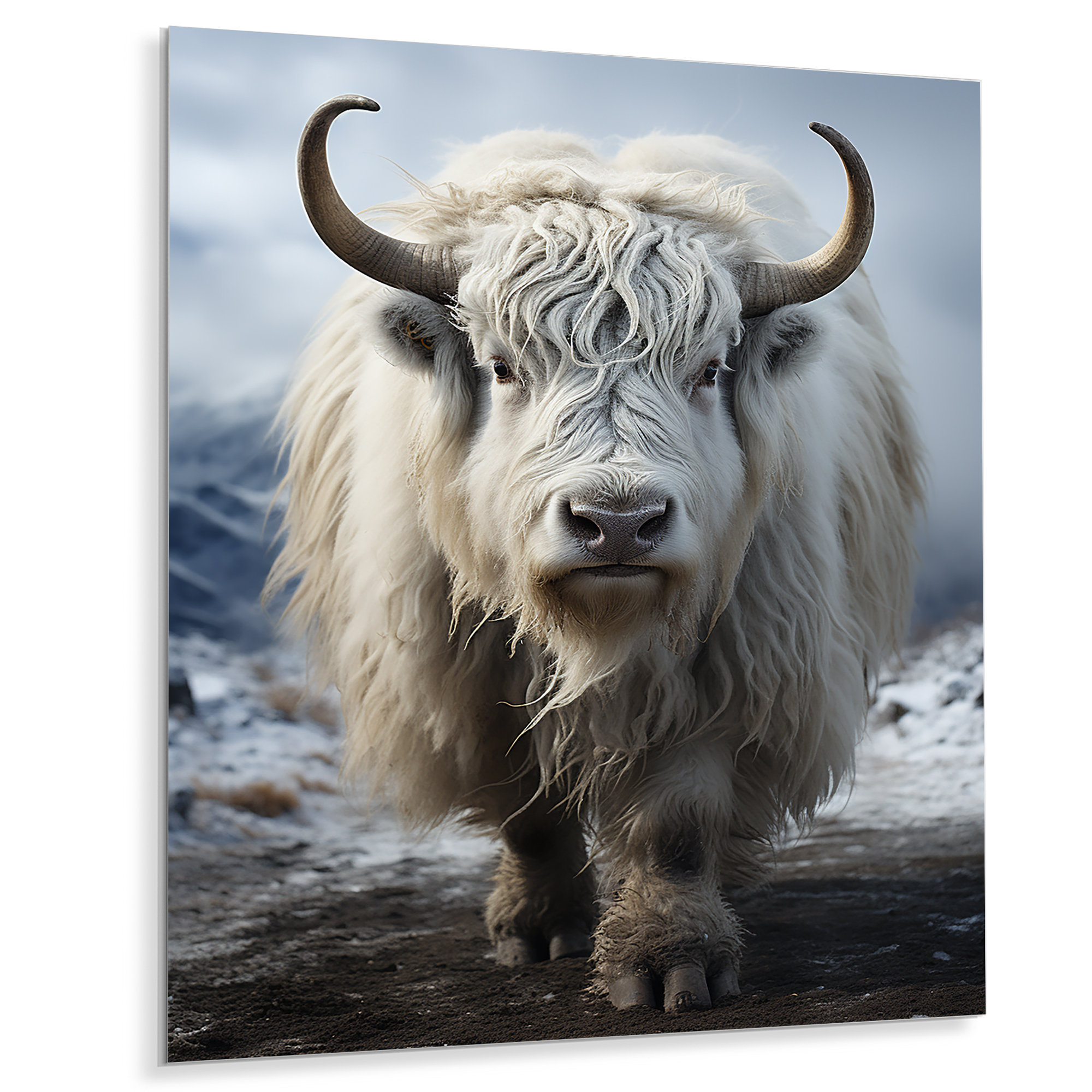 Latitude Run® Yaks Portrait In Winter I - Animals Metal Wall Decor ...