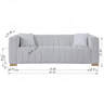 Mercer41 87“ Lital Square Arms vertical channel Sofa | Wayfair