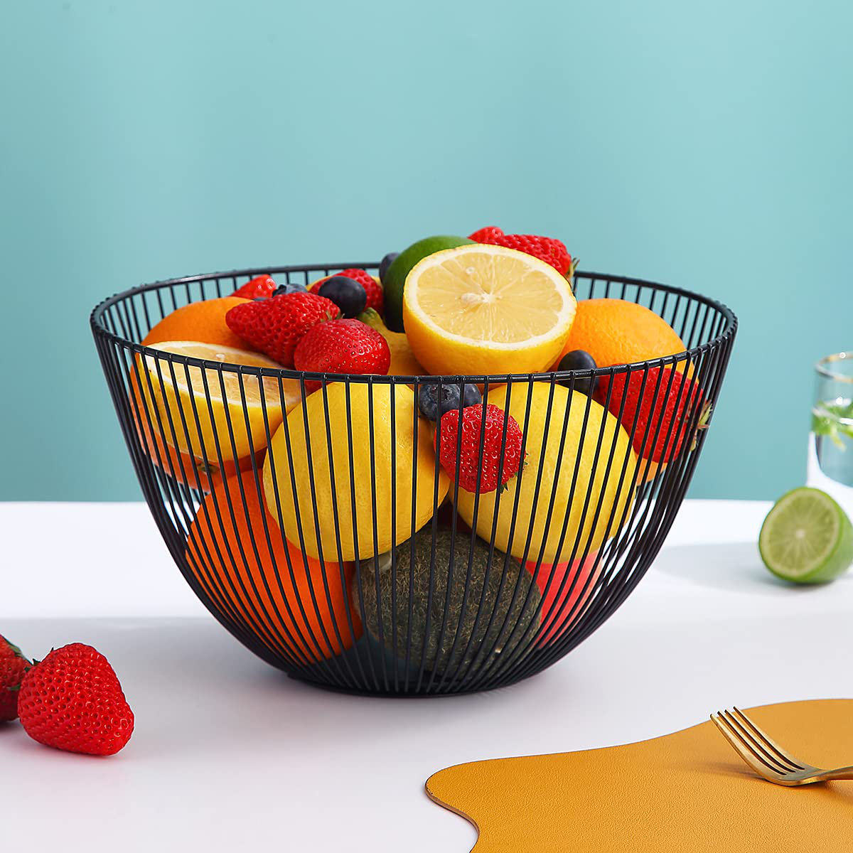 Latitude Run® Fruit Basket, Fruit Bowl, Metal Wire Fruit Basket For ...