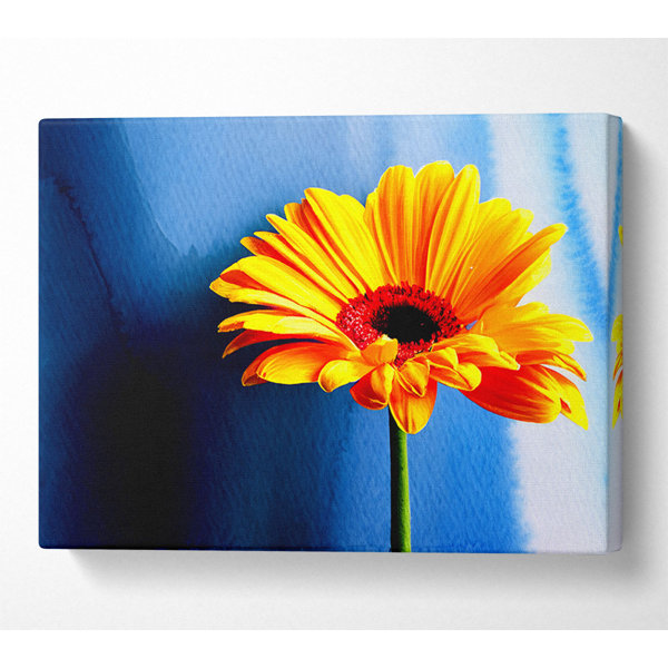 Latitude Run Single Orange Gerbera - Wrapped Canvas Print | Wayfair.co.uk