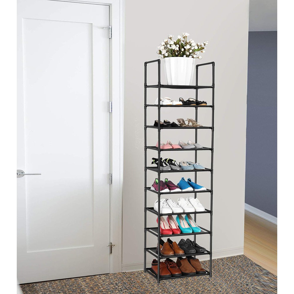 Wrought Studio HOME 10 Tiers Shoe Rack 20-25 Pairs Sturdy Shoe Shelf ...
