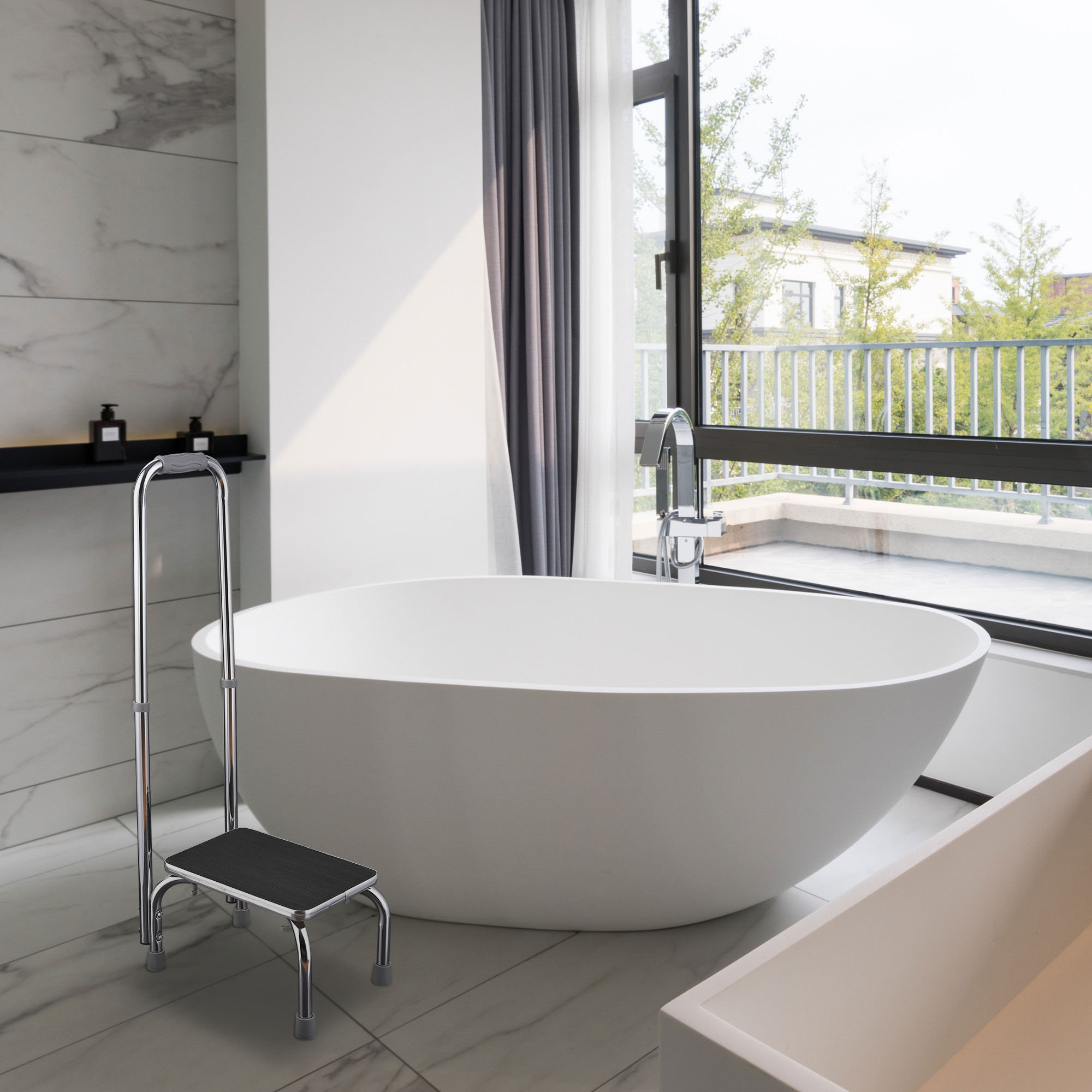 Symple Stuff Raffa 1 - Yescom Step Stool with Handle 10 Level Height ...