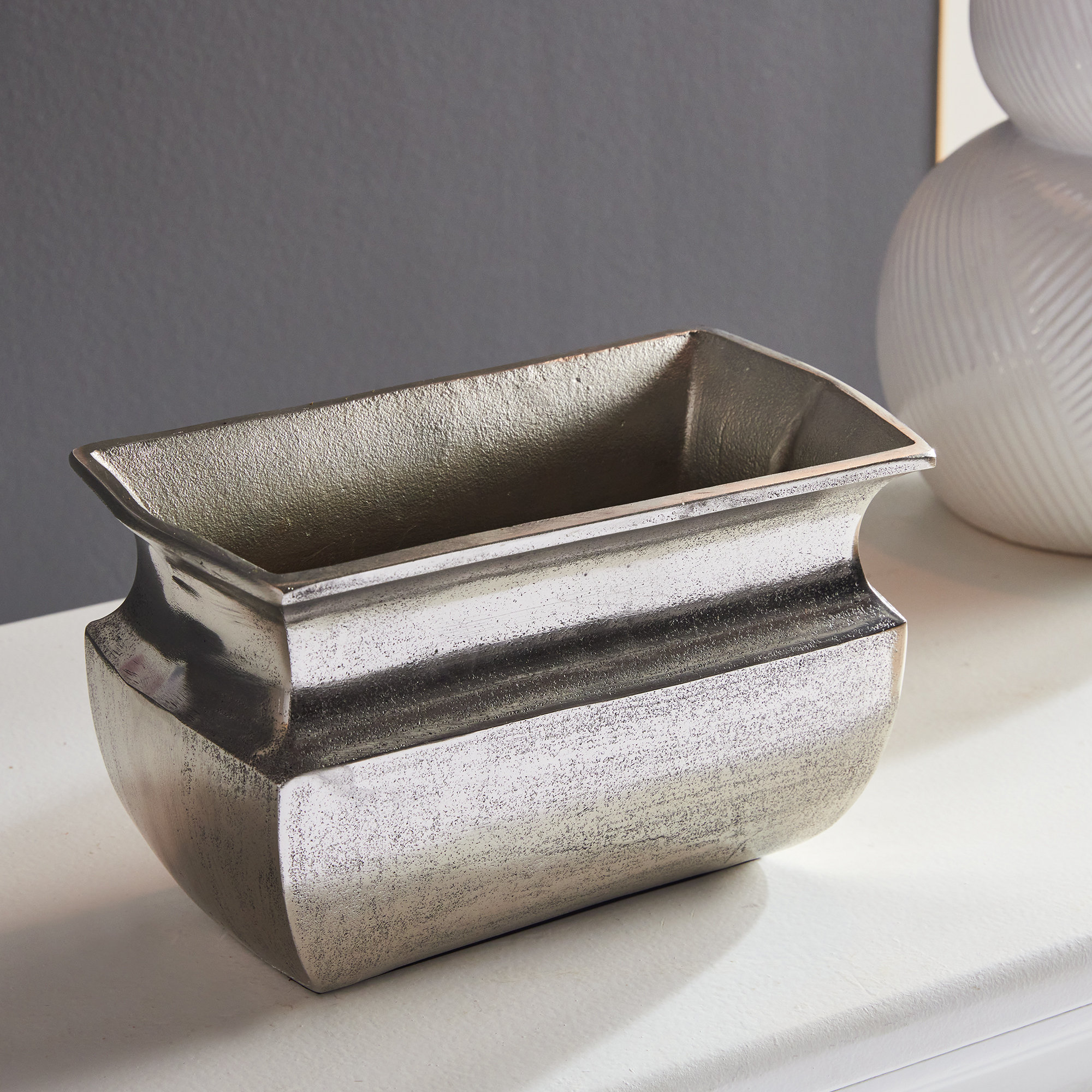 Ivy Bronx Candelora Antique Silver 5" Aluminum Table Vase | Wayfair