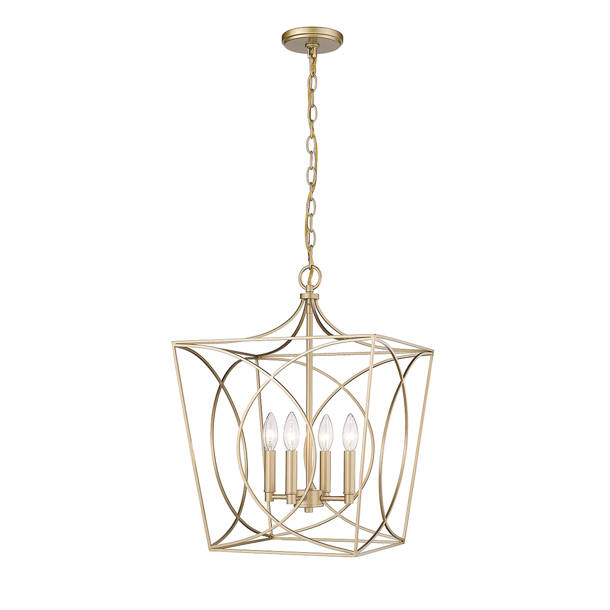 Mercer41 4 - Light Dimmable Lantern Geometric Chandelier & Reviews ...