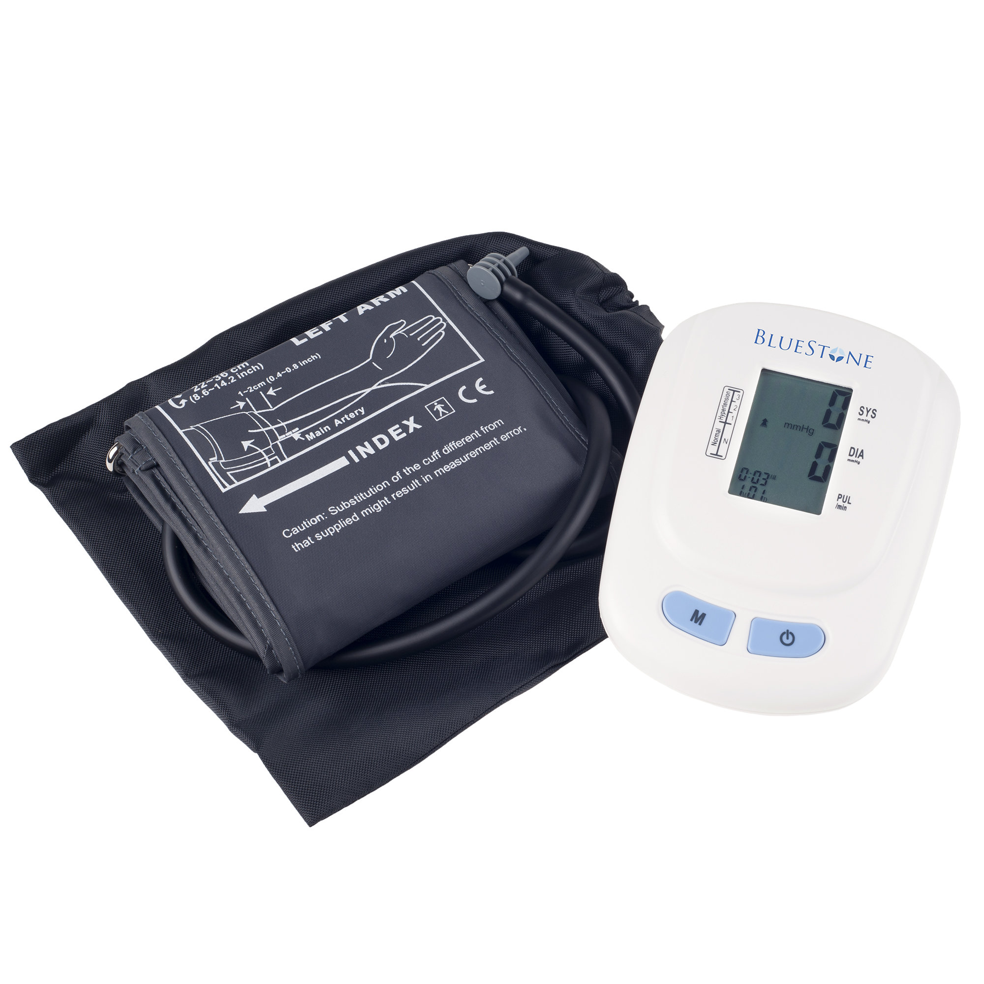 Bluestone Adult Blood Pressure Cuff - Electronic Digital Upper Arm ...