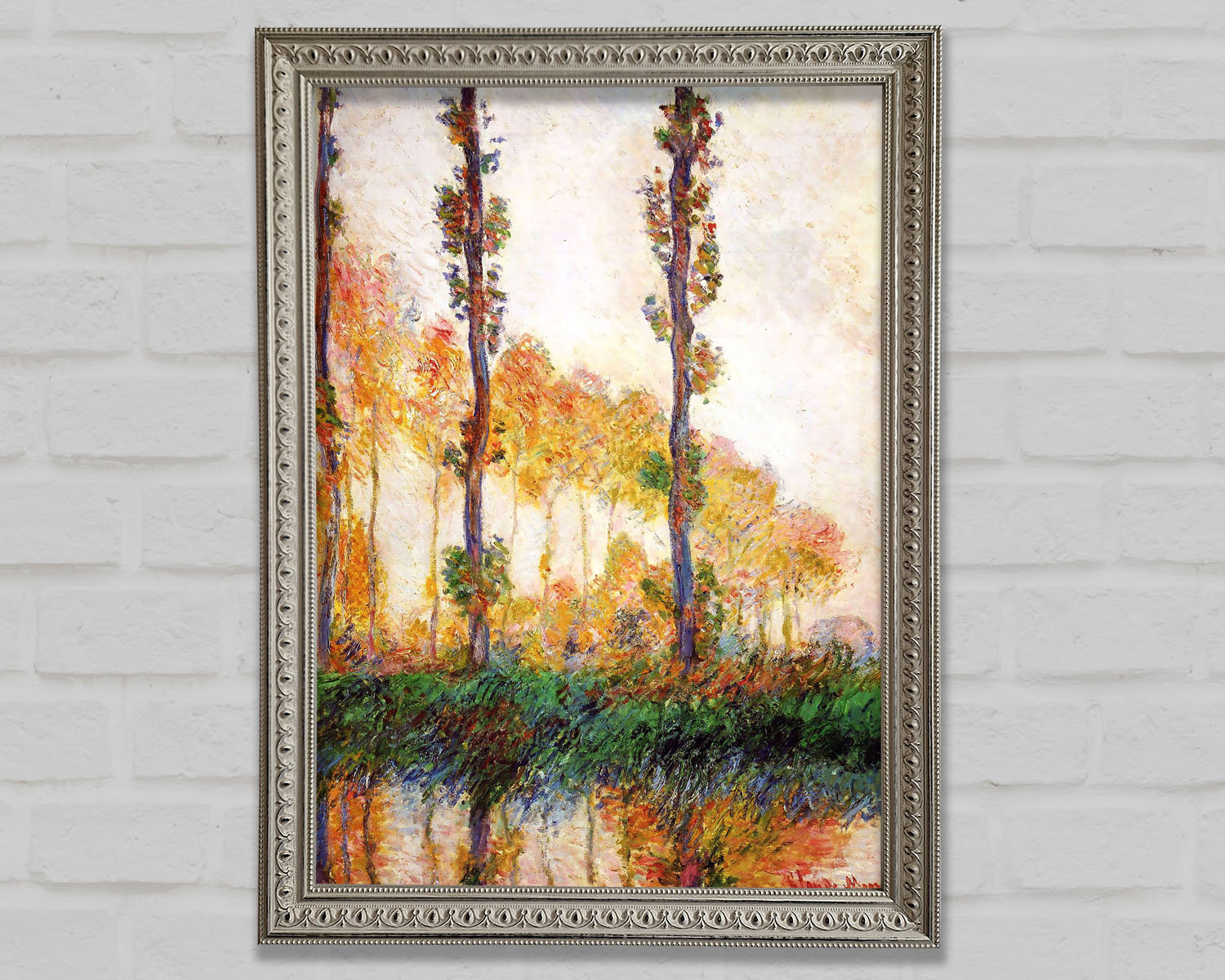 Bright Star Poplars In Autumn 2 by Claude Monet - Single Picture Frame ...