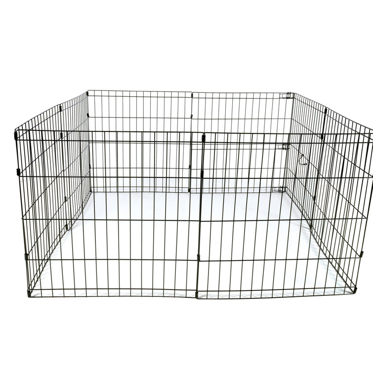 Hagen 29.2'' H 8 Panel Metal Exercise Pen With Pet Door & Reviews | Wayfair