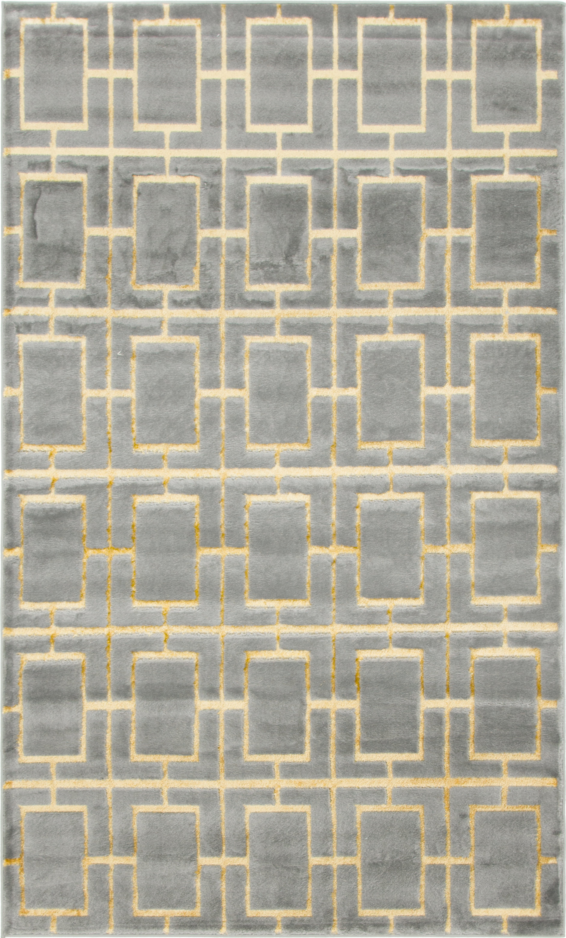 MarilynMonroe Glam Geometric Gray/Gold Area Rug & Reviews | Wayfair