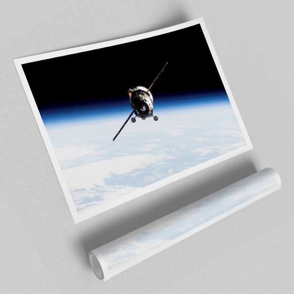 East Urban Home Orbiting The Earth Universe Print Poster - No Frame ...