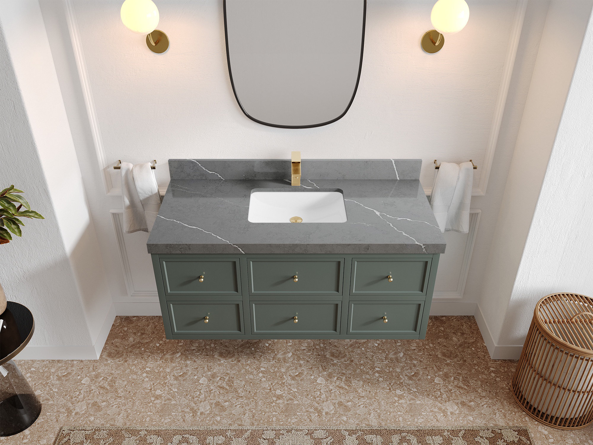 Willow Collections Roswell Floating 48'' Single Bathroom Vanity with ...