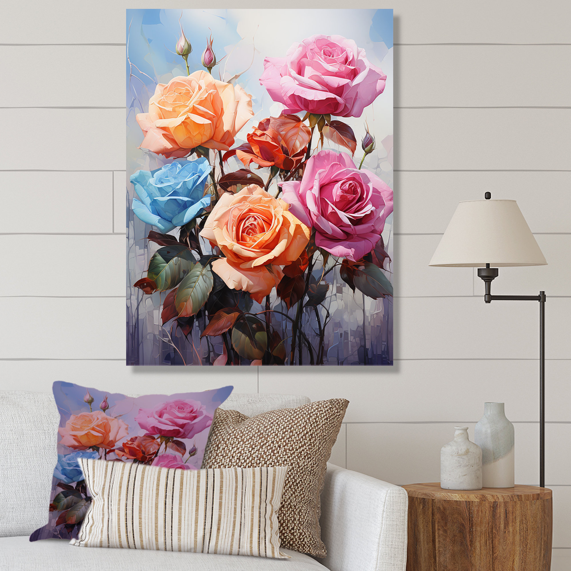 House of Hampton® Multicolor Roses Come Alive With Brushwork V | Wayfair