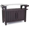 Keter Unity XL Outdoor Kitchen Rolling Bar Cart with Storage Cabinet ...