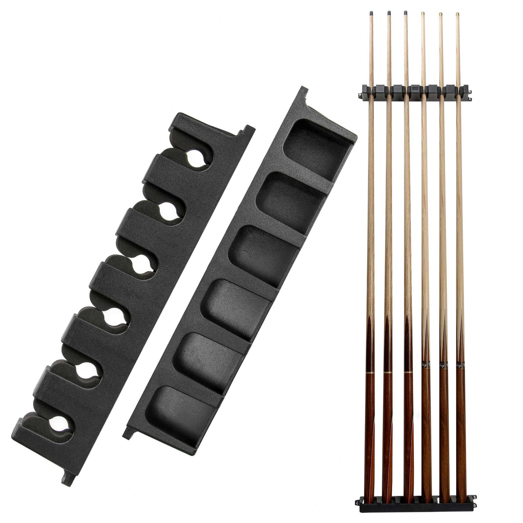 APPENIN WINTER PARK CORP Black Pool Cue Holder, Wall Mount Pool Stick ...