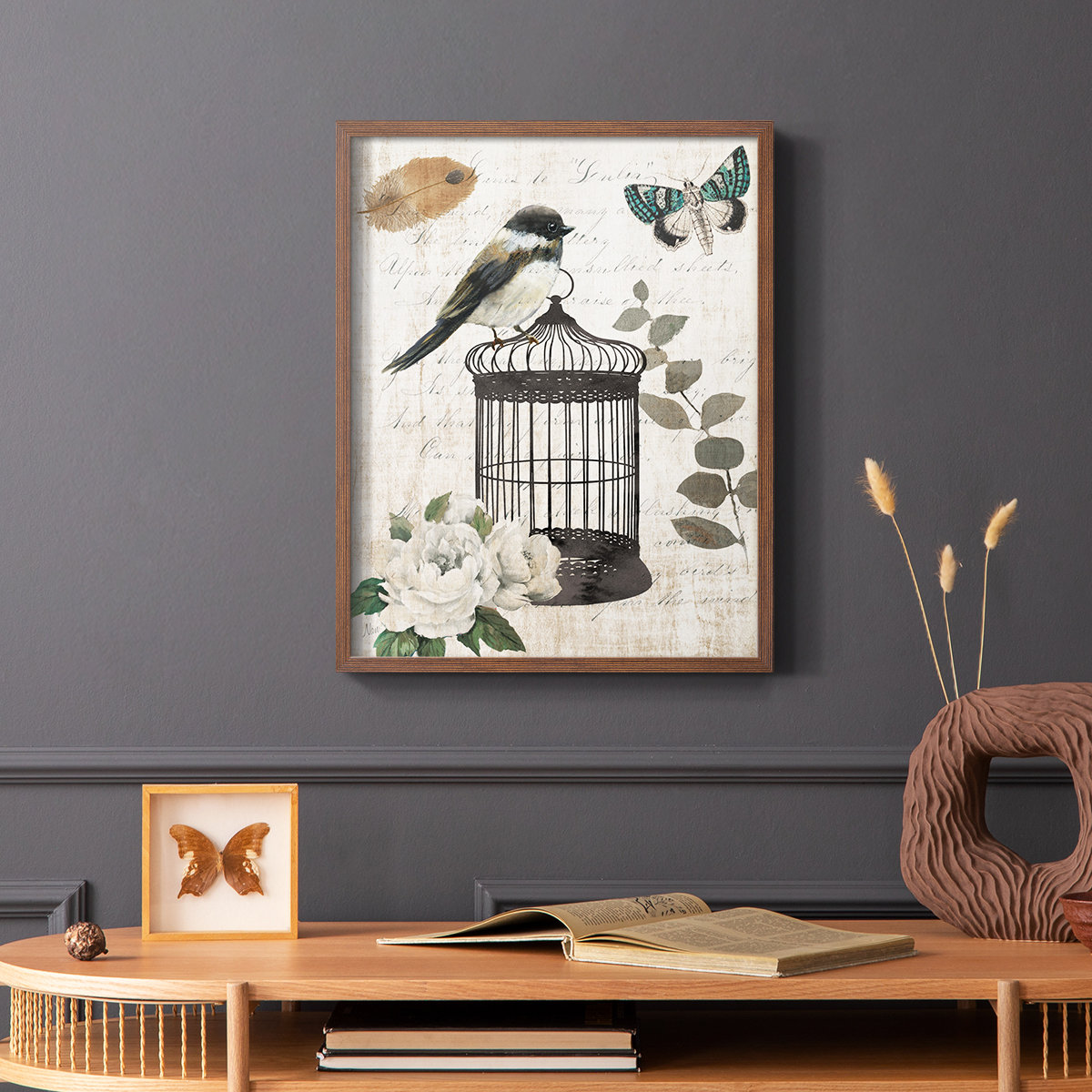 Winston Porter Vintage Menagerie I Framed Print - Solid Wood | Wayfair