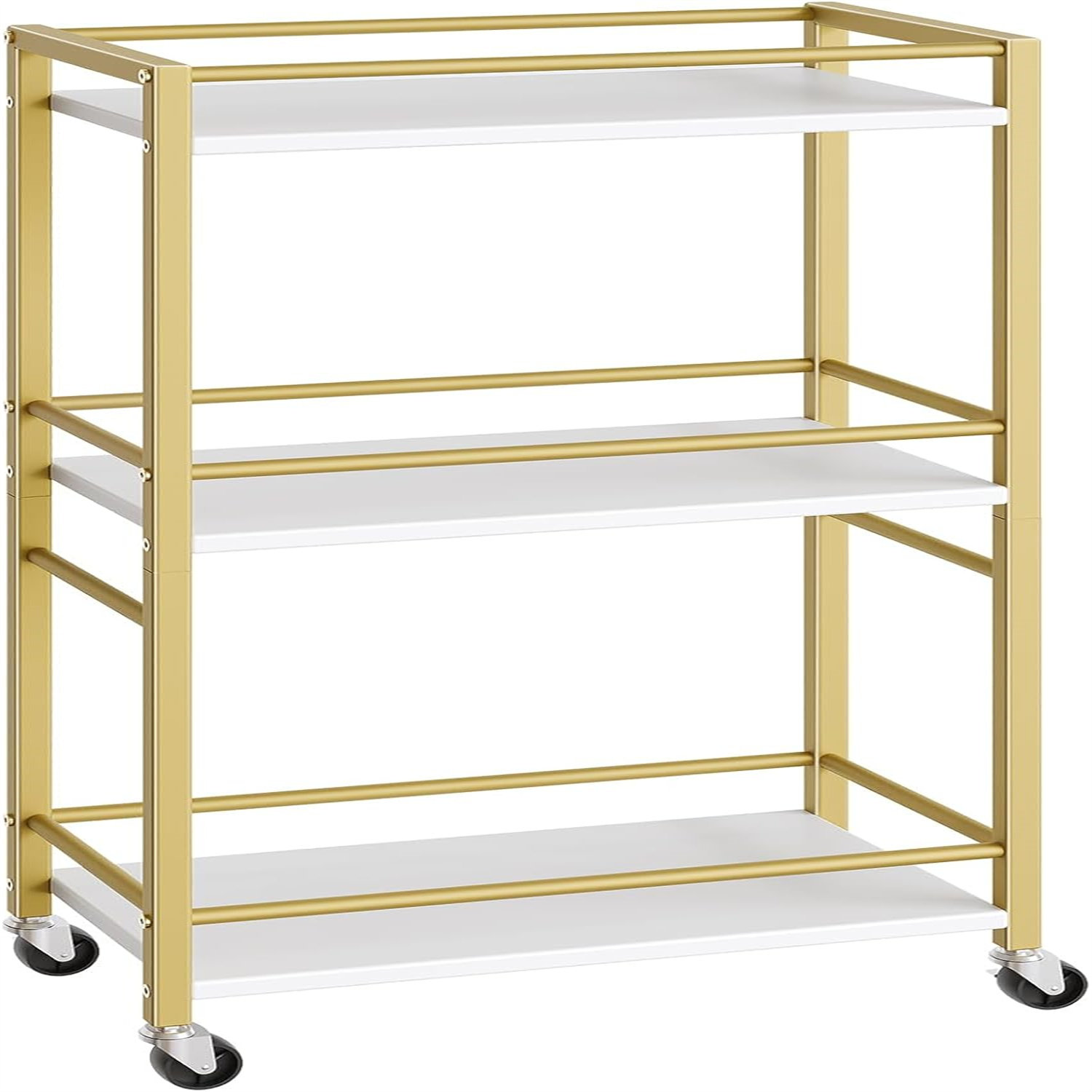 SUBORM Bar Cart for The Home, 3-Tier Drink Cart on Wheels, Home Bar ...