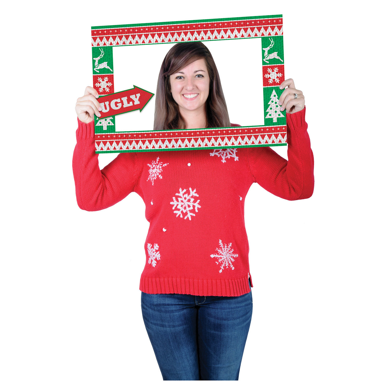 Alcott Hill® Christmas Ugly Sweater Photo Fun Frame | Wayfair