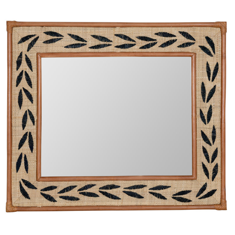 Lark Manor™ Ross Bamboo / Rattan Rectangle Mirror | Wayfair