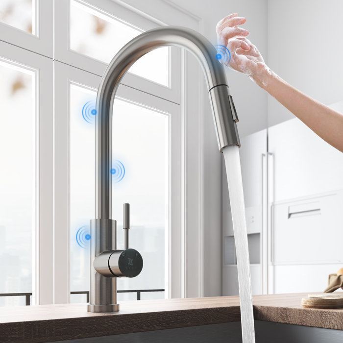 YZZY Pull Down Touch Kitchen Faucet & Reviews | Wayfair