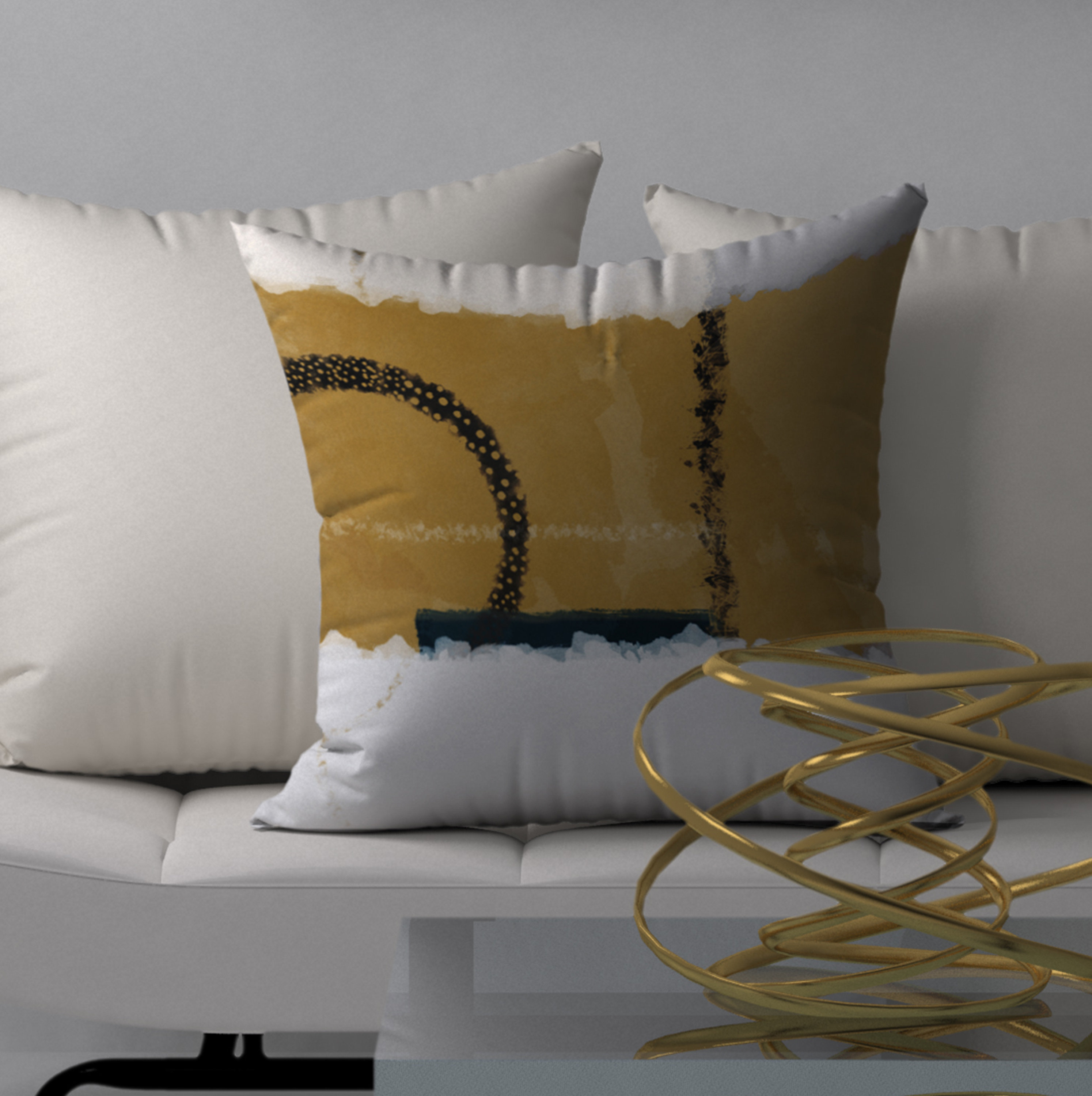 LeRoi Products Royal Singular Decorative Square Pillow Cover & Insert ...