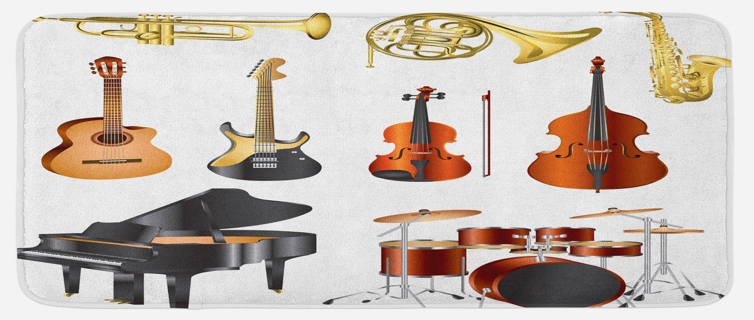 East Urban Home Music Kitchen Mat | Wayfair