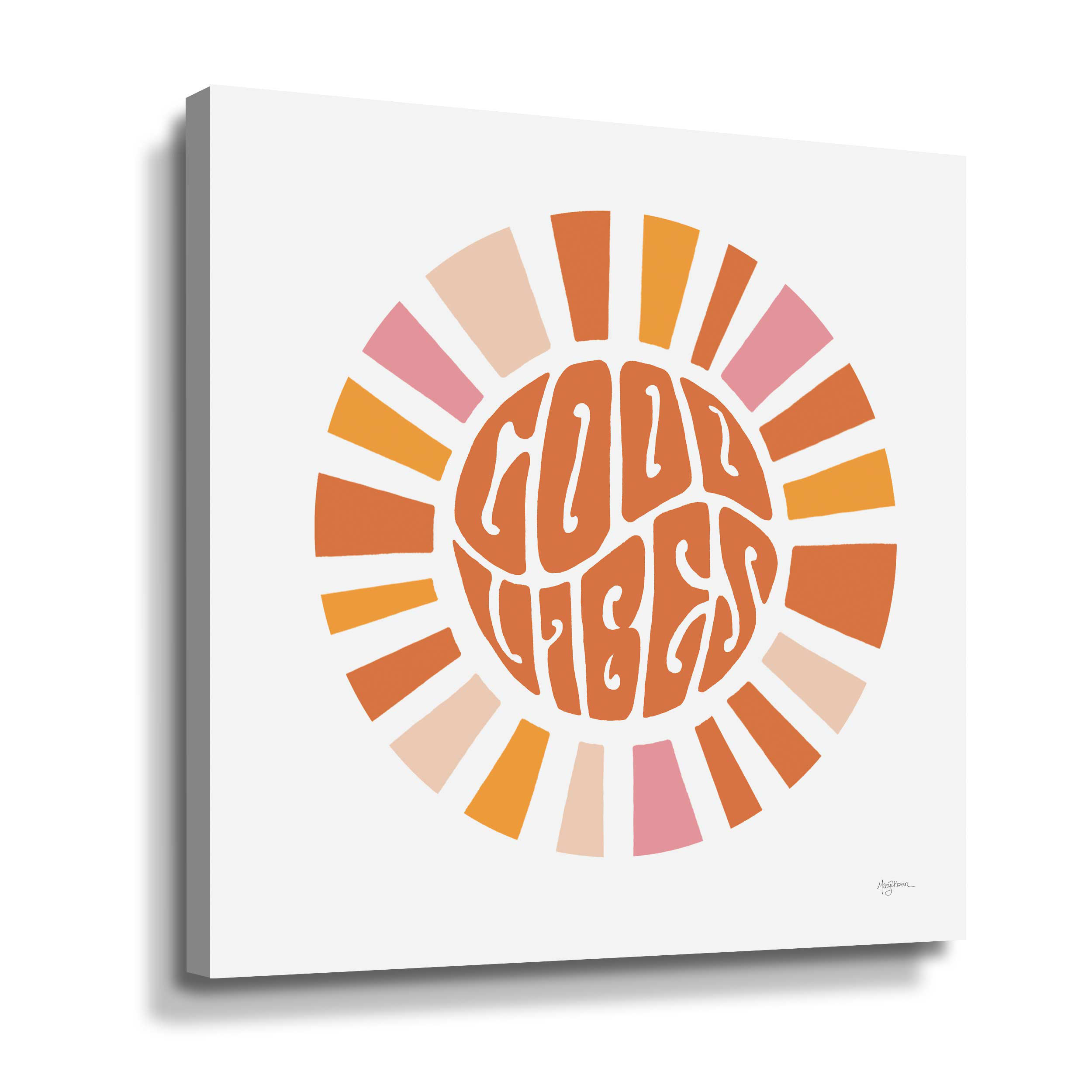 George Oliver Good Vibes - Wrapped Canvas Print | Wayfair