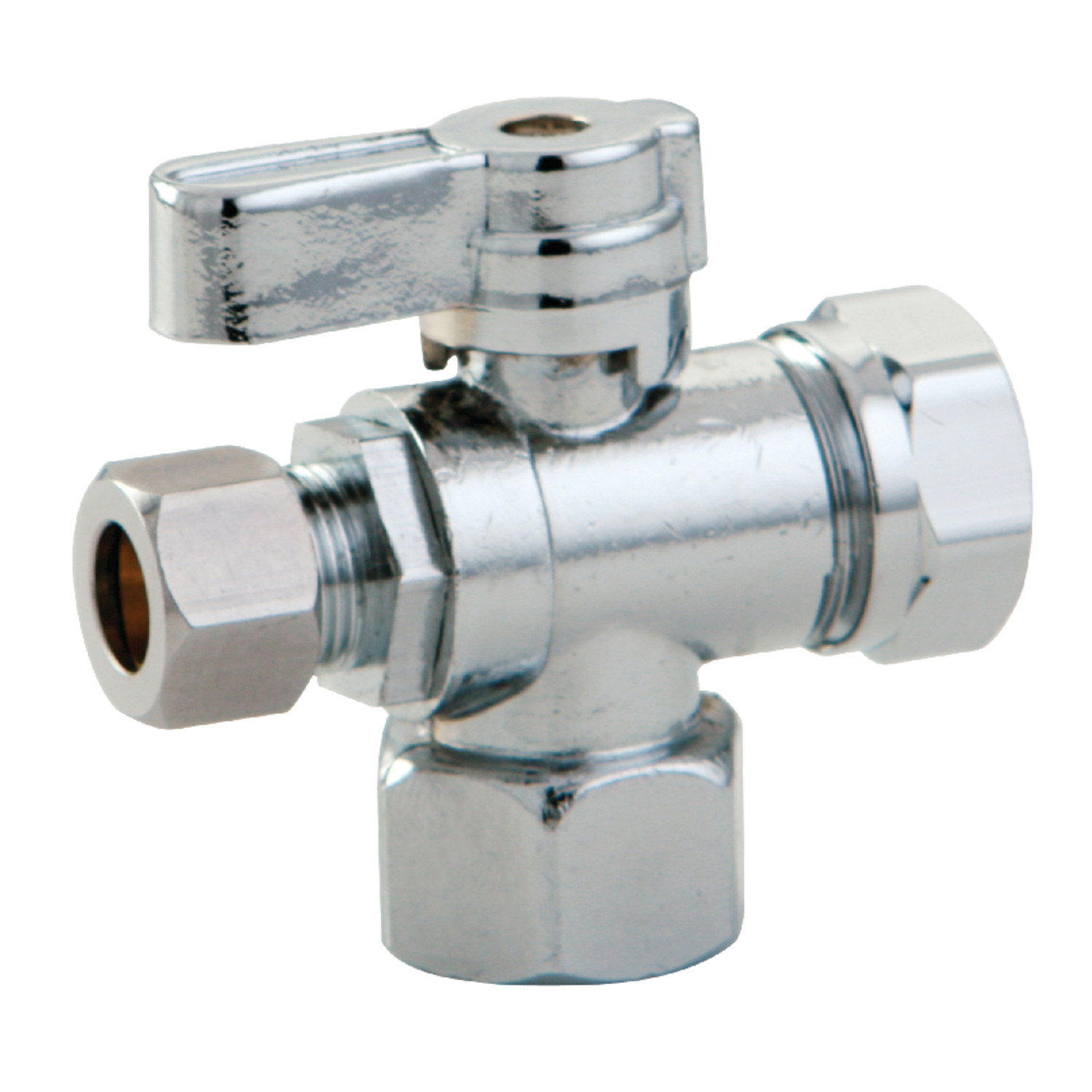 Kingston Brass -Inch x -Inch Quarter-Turn 3-Way Shut Off Valve | Wayfair