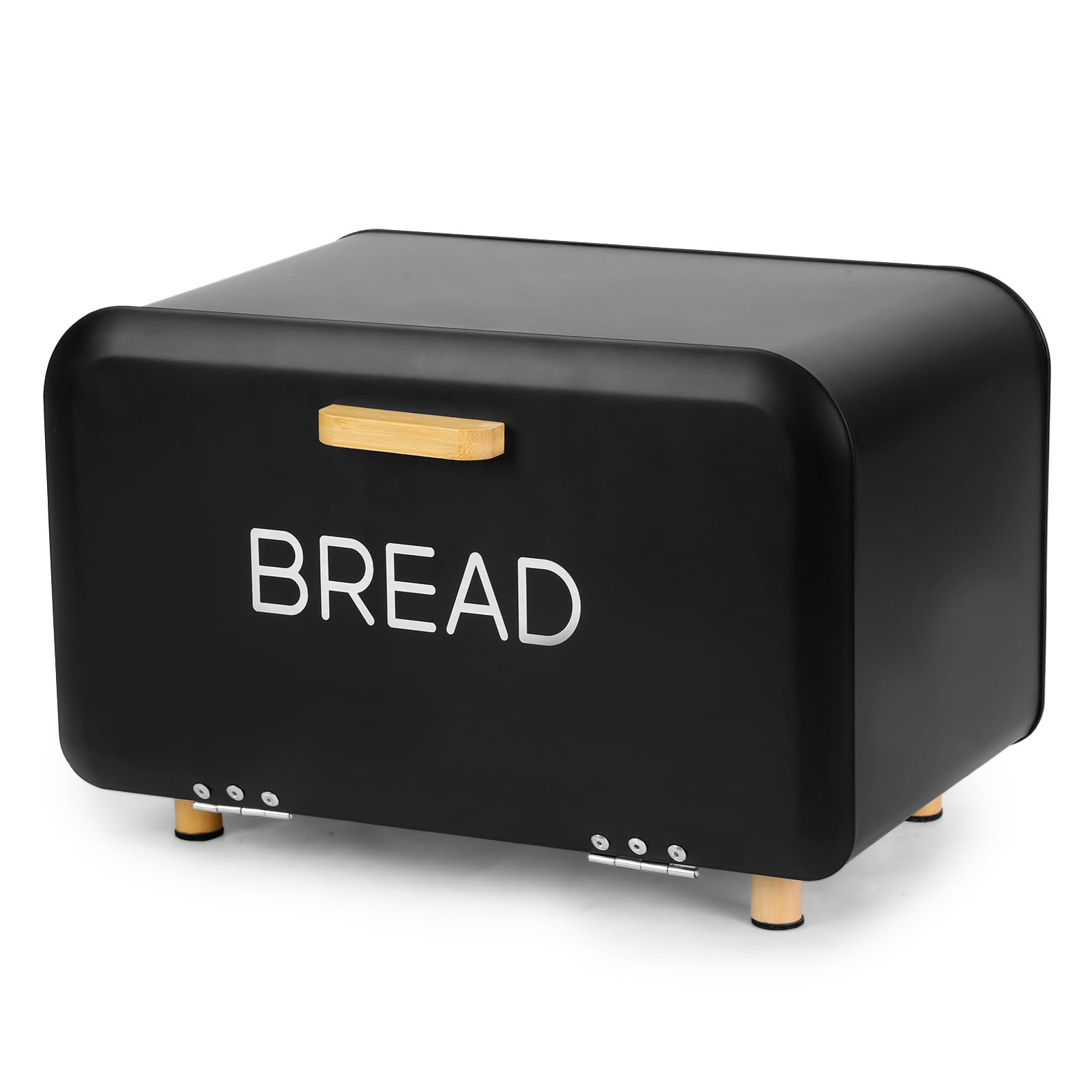 Hokku Designs Black Bread Box For Kitchen Countertop - Large Capacity ...