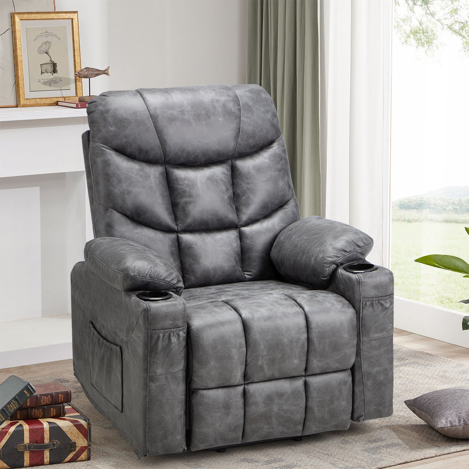 Inbox Zero Faux Leather Heated Massage Chair & Reviews | Wayfair