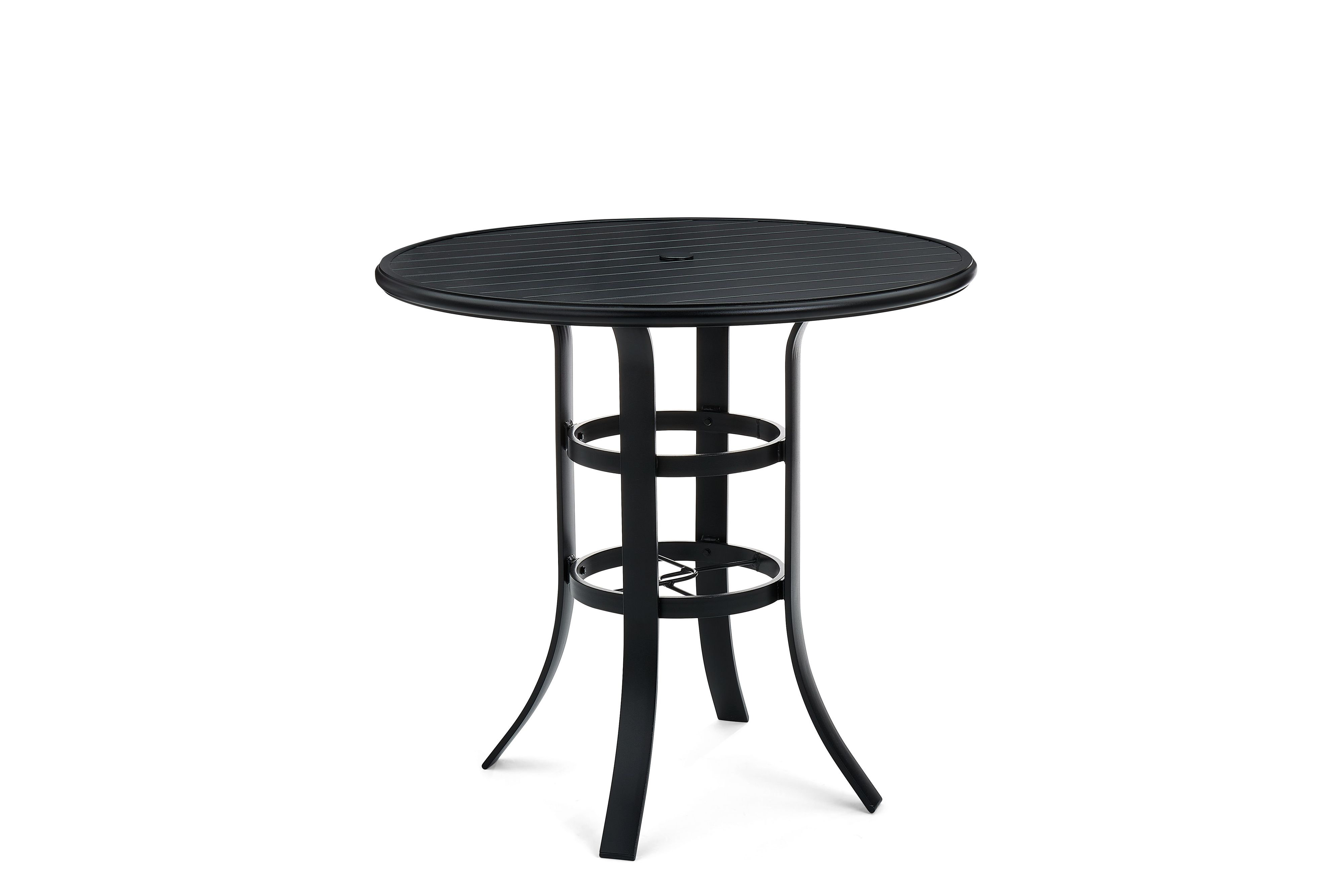 Winston Slat Top 42" Round Bar Table, Night - Wayfair Canada