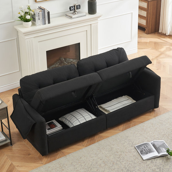 Latitude Run® Sofa Double Armrest Storage Sofa | Wayfair