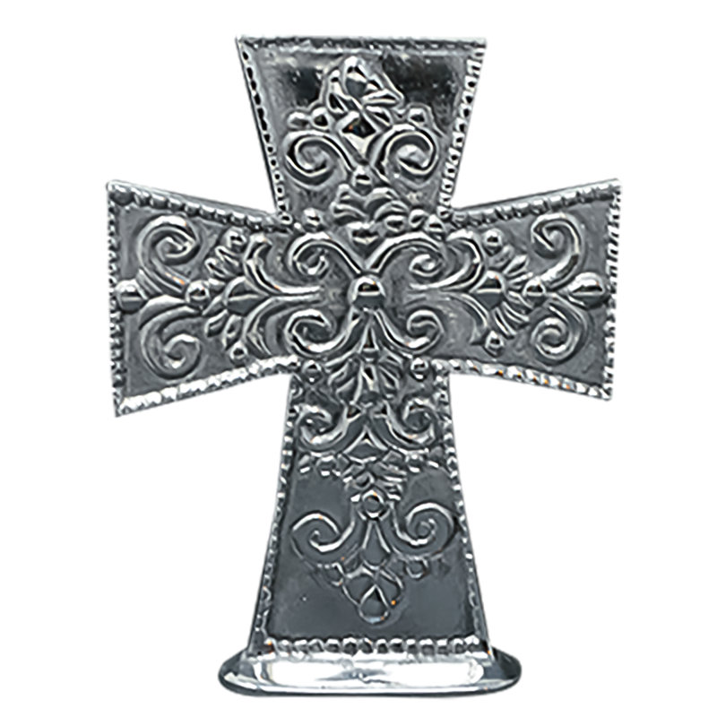 Fleur De Lis Living Table Cross With Rope Edge Design | Wayfair