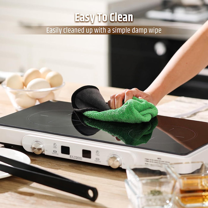 Razorri Electric Induction Cooktop, Removable Cast Iron Griddle Pan Non ...