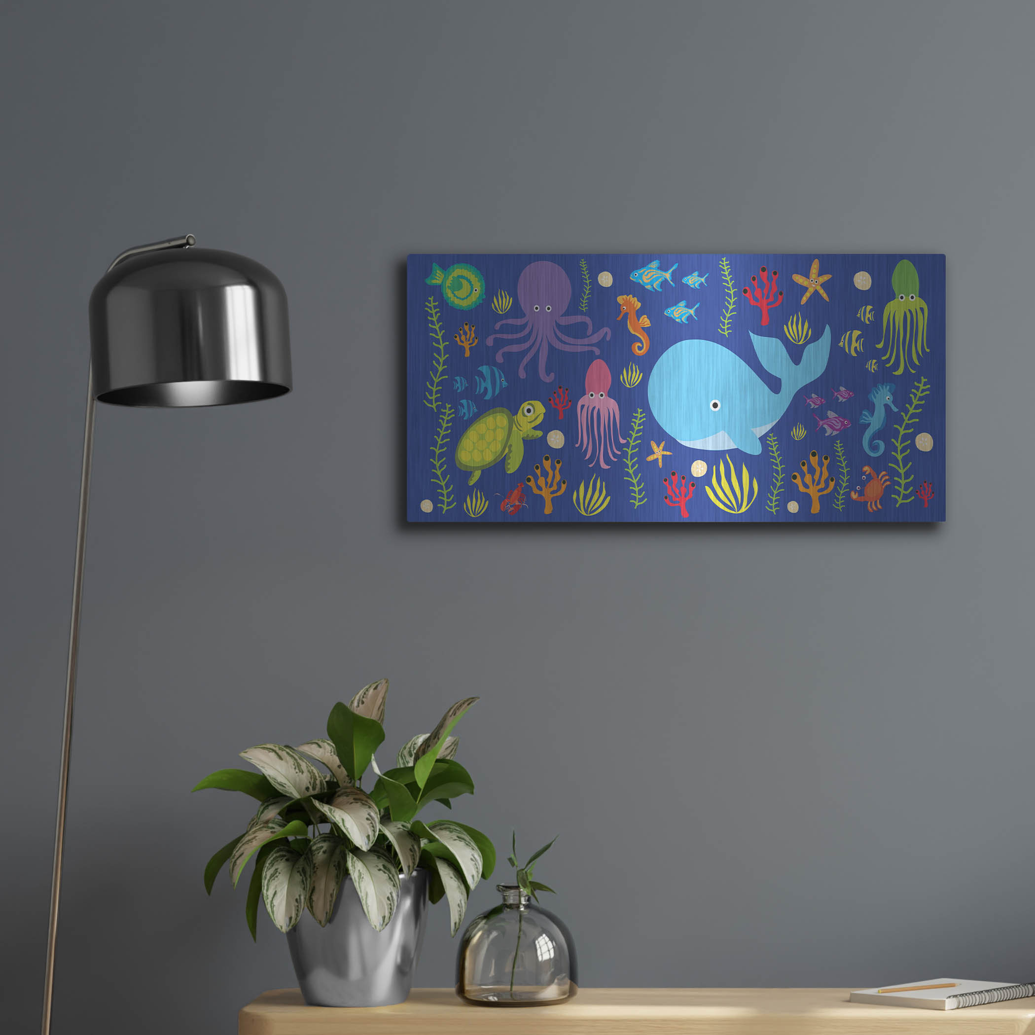 Sunside Sails 'Sea Mat' by Erin Clark Metal Wall Art | Wayfair