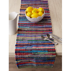 World Menagerie Aelia Striped 100% Cotton Table Runner & Reviews | Wayfair