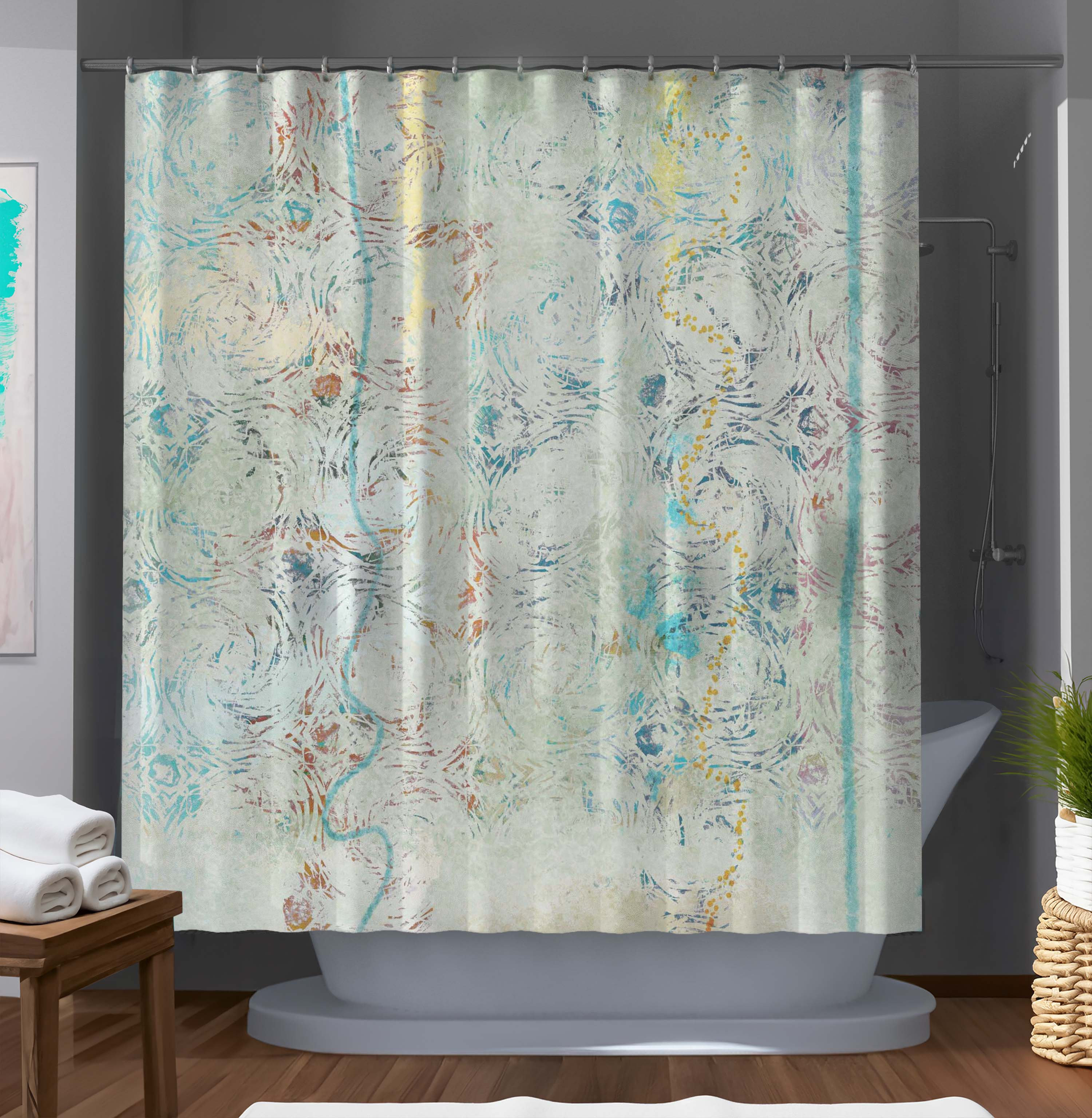 East Urban Home Breesha Abstract Shower Curtain | Wayfair