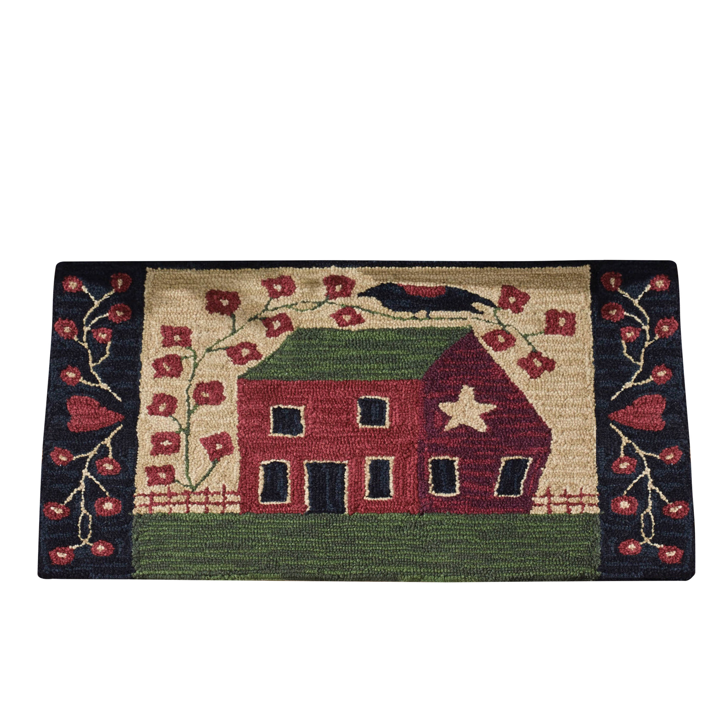 Red Barrel Studio® Park Designs Red House Hooked Rug 2'' X 3'' | Wayfair