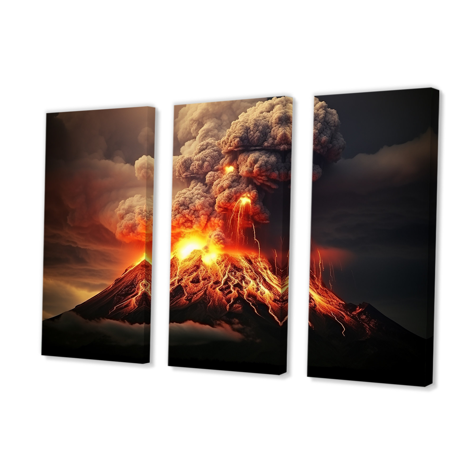 Millwood Pines Volcano Volcanic Explosion VI - Volcano Wall Art Print ...