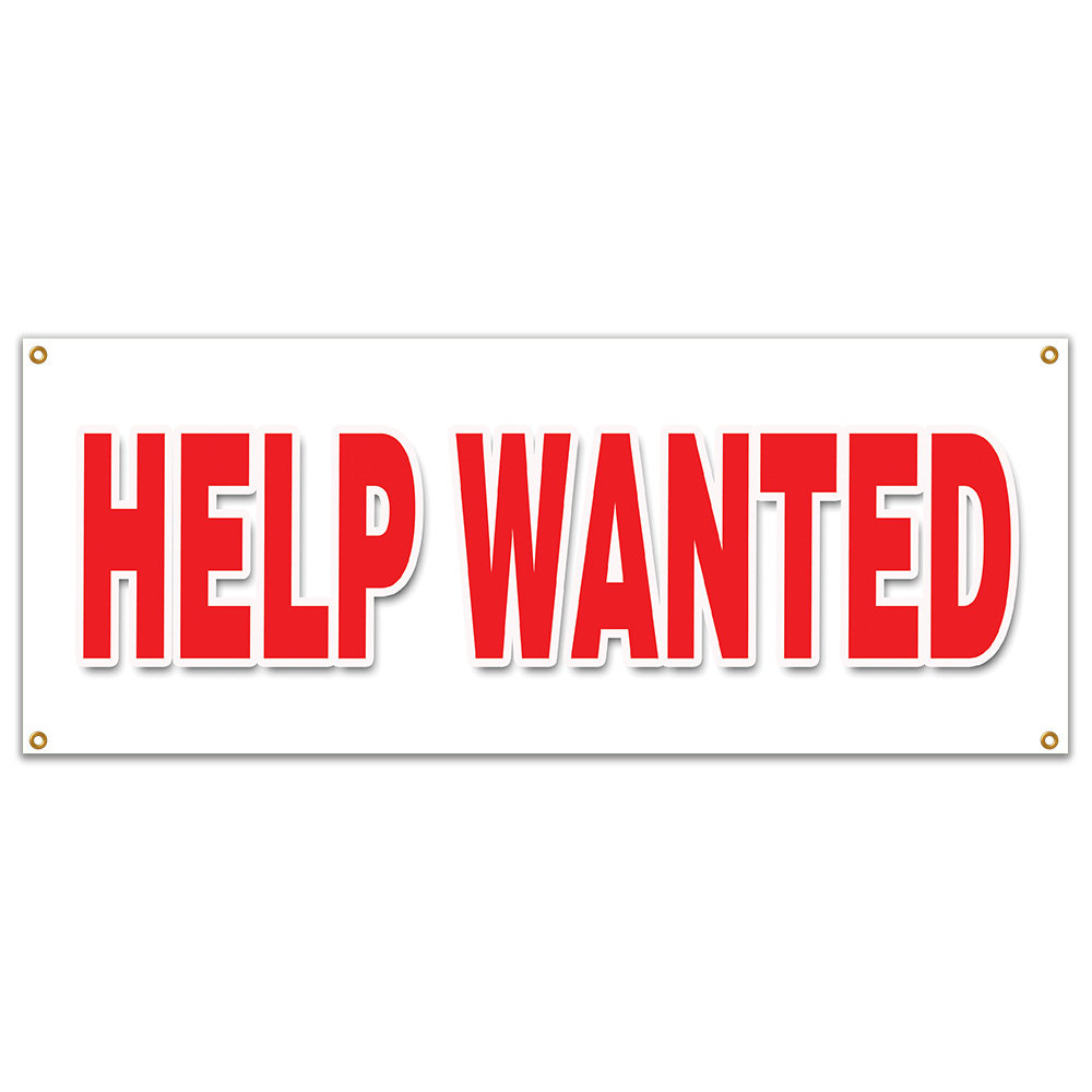 SignMission HELP WANTED BANNER SIGN Now Hiring Interview Application ...