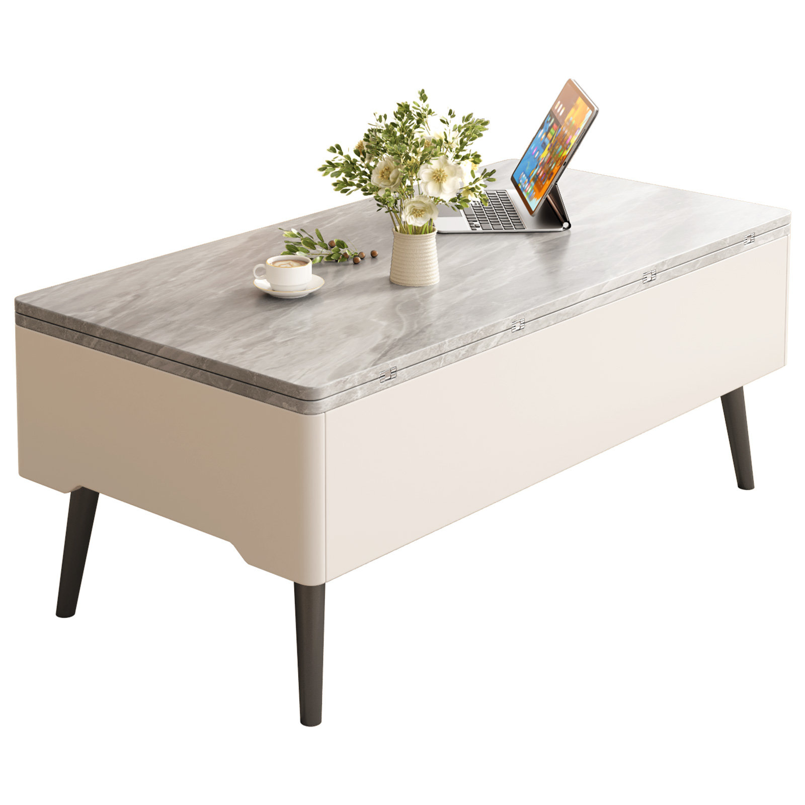 Ivy Bronx Multifunctional Lift Top Coffee Table,Extendable Coffee Table ...